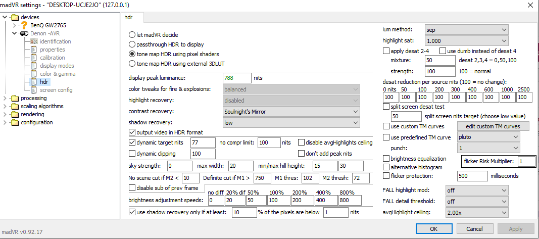 MadVR - HDR Settings | AVS Forum